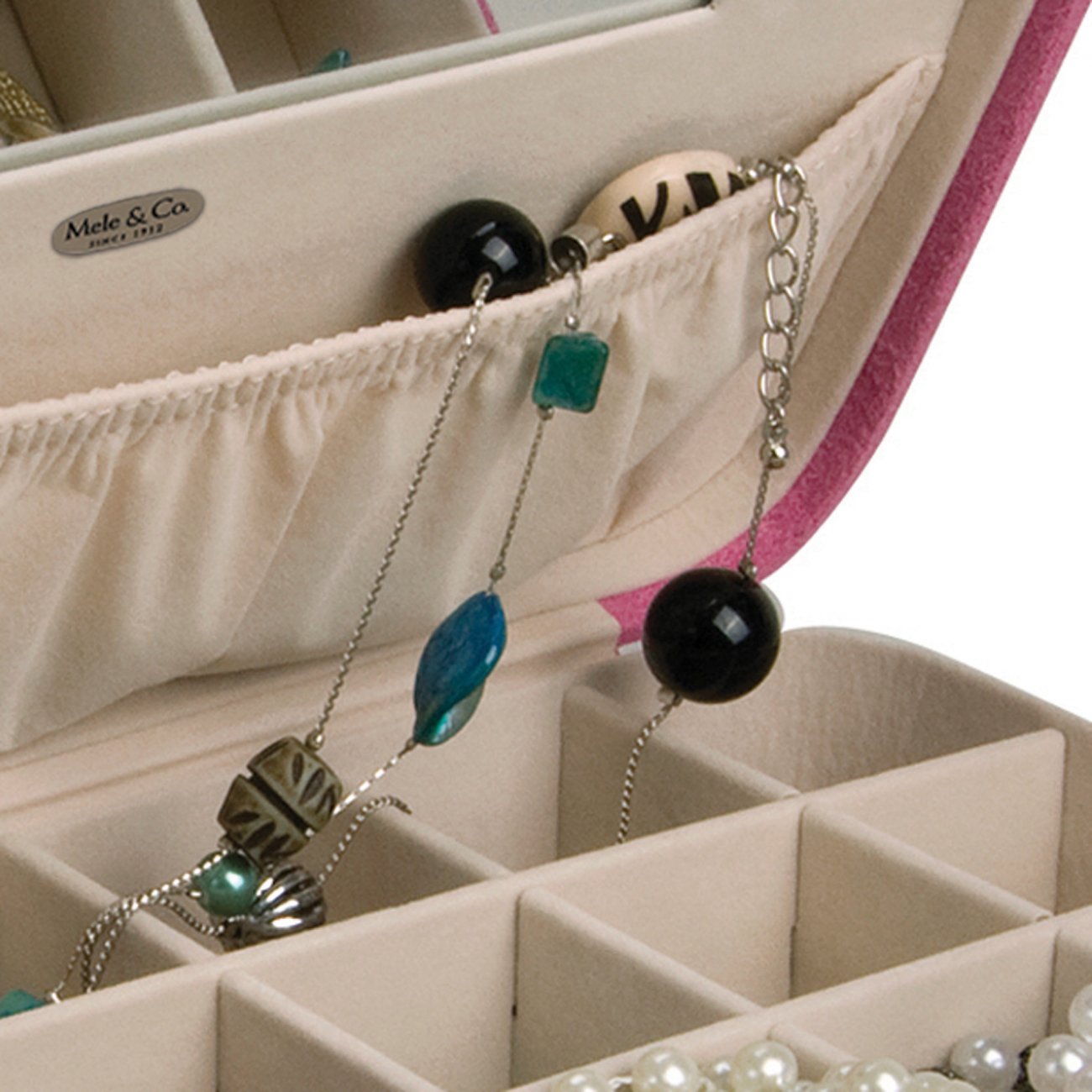 Black, Red, Pink, and Aqua Colored, Stylish 24 Section Plush Fabric ...