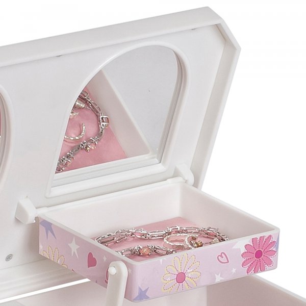 Fanciful Pink and Yellow Daisy Print with Glitter Accent Children’s ...